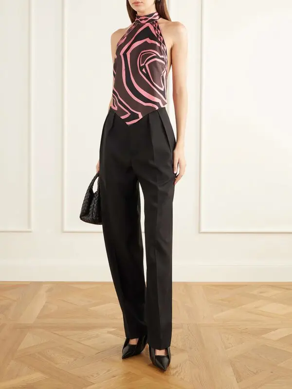 Emilio Pucci Printed Silk-twill Top