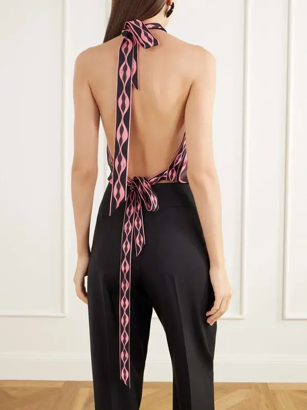 Emilio Pucci Printed Silk-twill Top