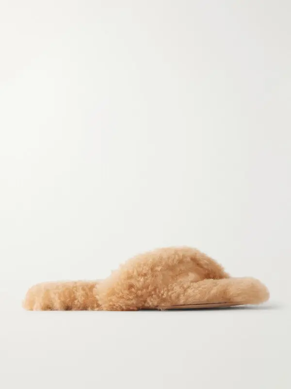 CHRISTEN Cashmere Flip Flops - Neutrals