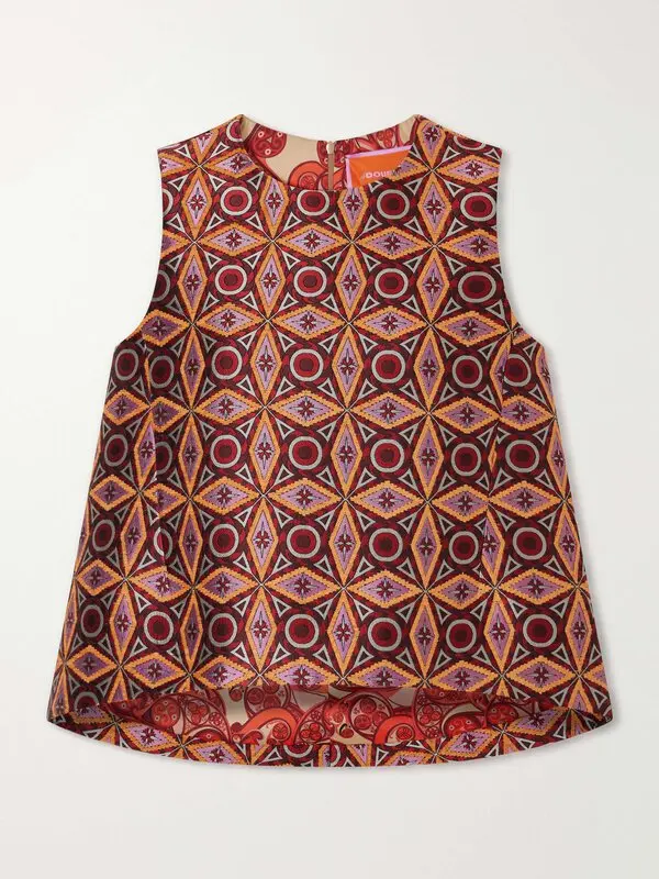 La DoubleJ La Scala Jacquard-twill Top - Multi