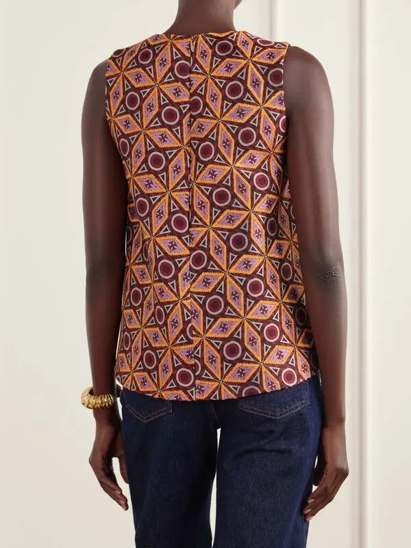 La DoubleJ La Scala Jacquard-twill Top