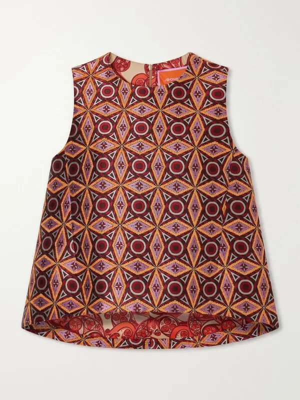 La DoubleJ La Scala Jacquard-twill Top - Multi