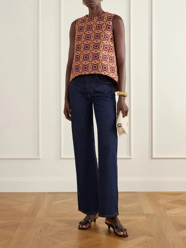 La DoubleJ La Scala Jacquard-twill Top - Multi