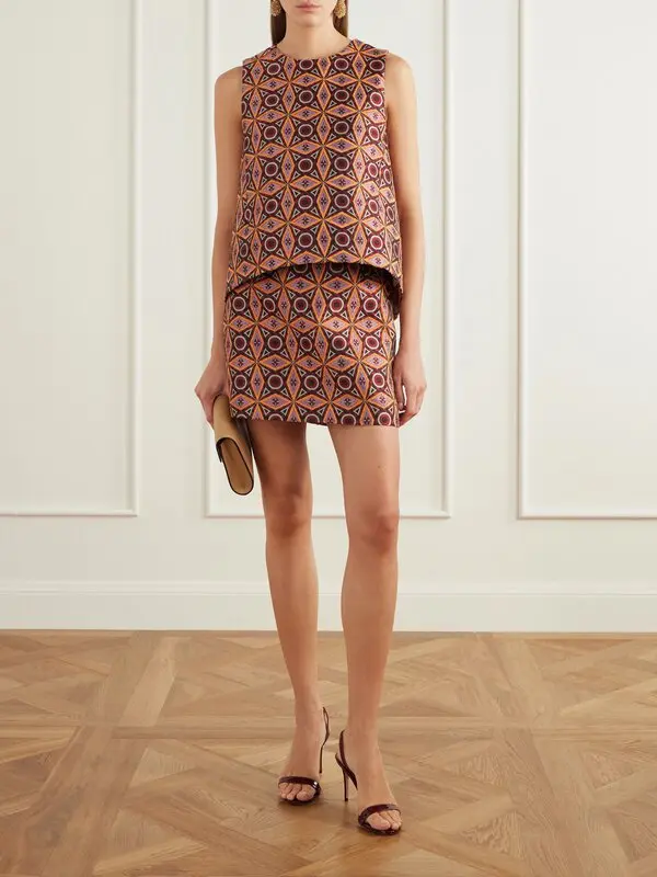 La DoubleJ La Scala Jacquard-twill Top - Multi