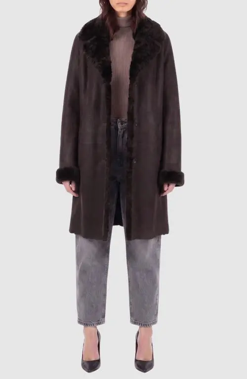 HISO Valry Reversible Genuine Shearling Coat