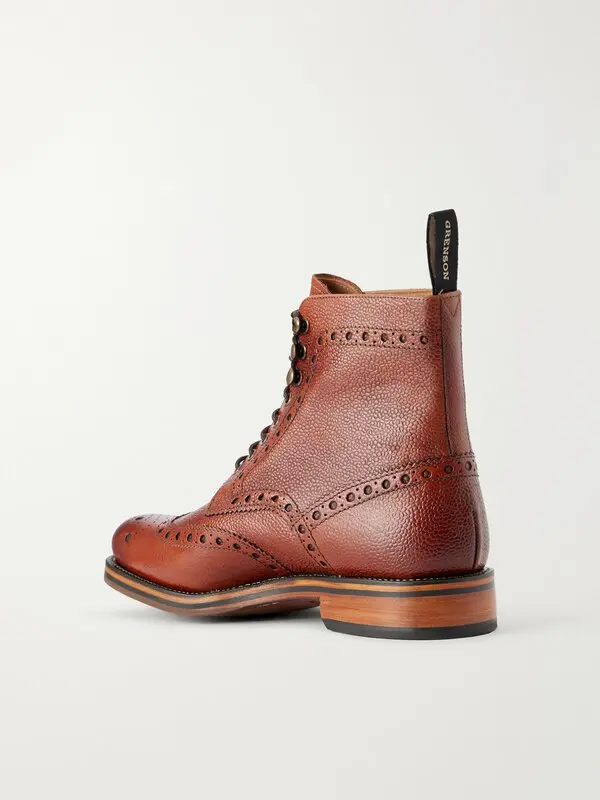 Grenson Fred Full-grain Leather Lace-up Boots
