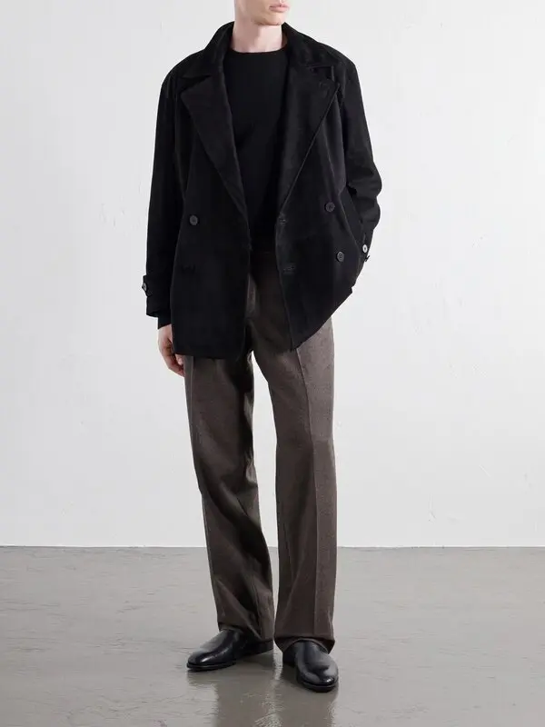 STOFFA Double-breasted Suede Jacket
