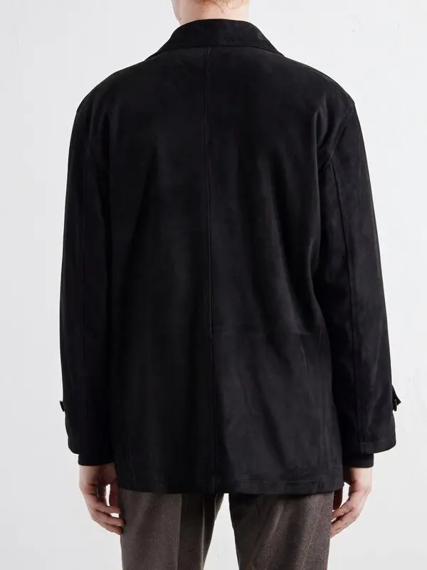 STOFFA Double-breasted Suede Jacket