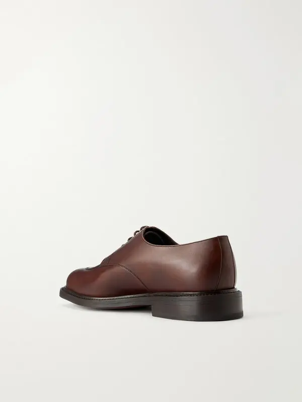 J.M. WESTON Half Hunt Leather Derby Shoes
