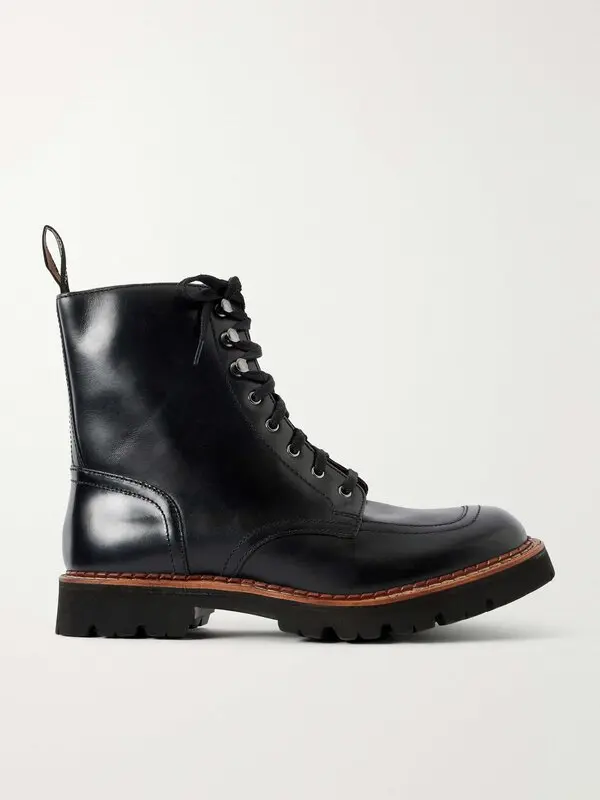Grenson Noha Leather Lace-up Boots - Black