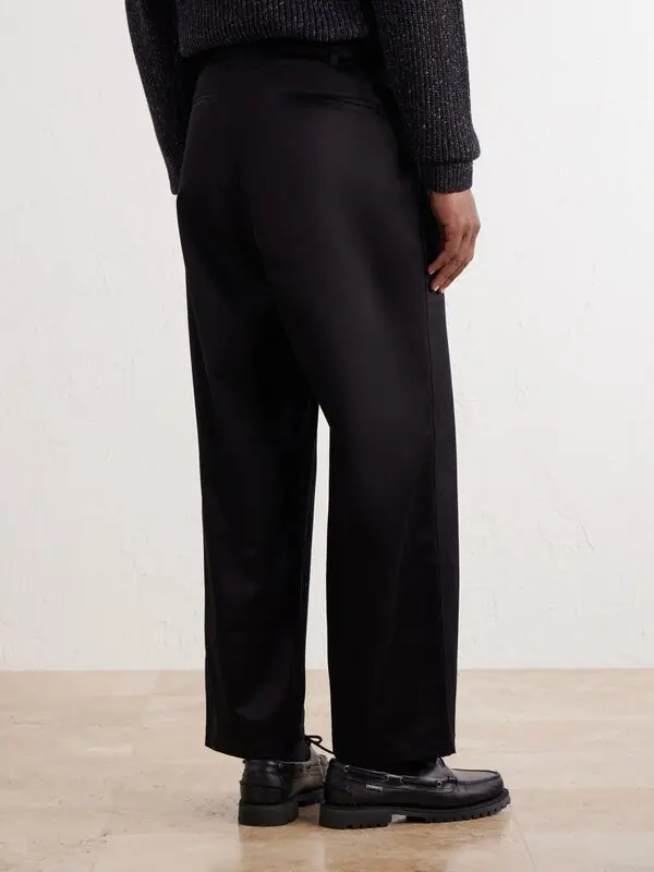 MONITALY Ekusy Wide-leg Pleated Cotton-twill Trousers