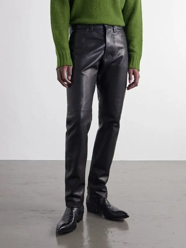 TOM FORD Slim-fit Leather Trousers