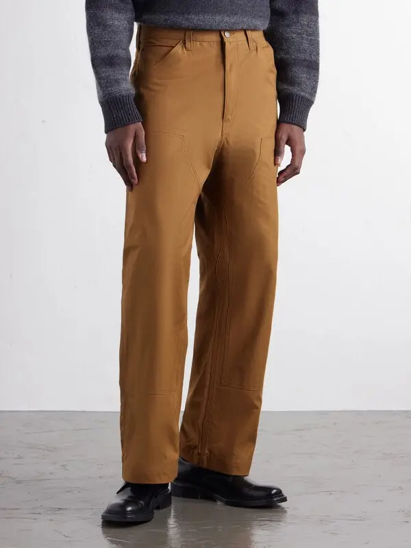 Comme Des Garçons Wide-leg Double-knee Cotton-canvas Trousers