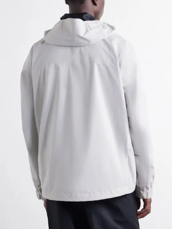 GOLDWIN Barite Hooded Panelled Shell Ski Jacket - Neutrals
