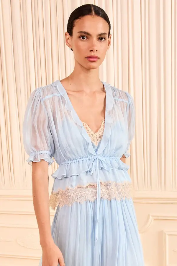 Ulla Johnson Selene Puff Sleeve Top - Hydrangea