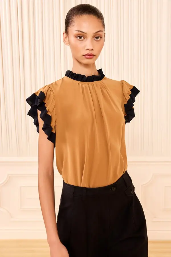 Ulla Johnson Twyla Ruched Top - Canyon