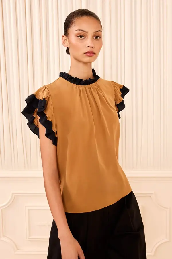 Ulla Johnson Twyla Ruched Top - Canyon