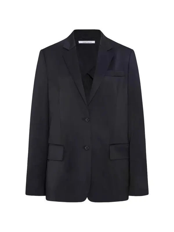 Another Tomorrow Relaxed-fit Single-breasted Blazer - Black