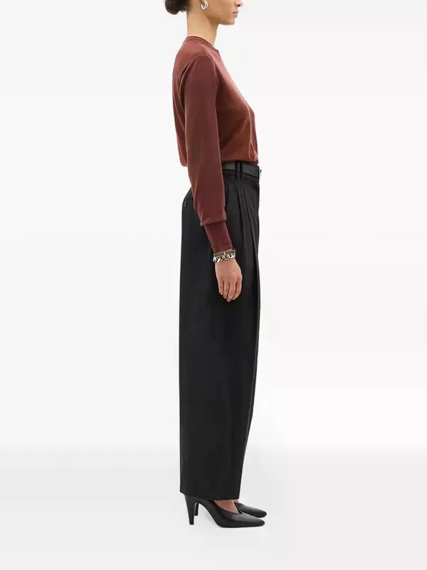 Another Tomorrow Cropped Tapered Trousers