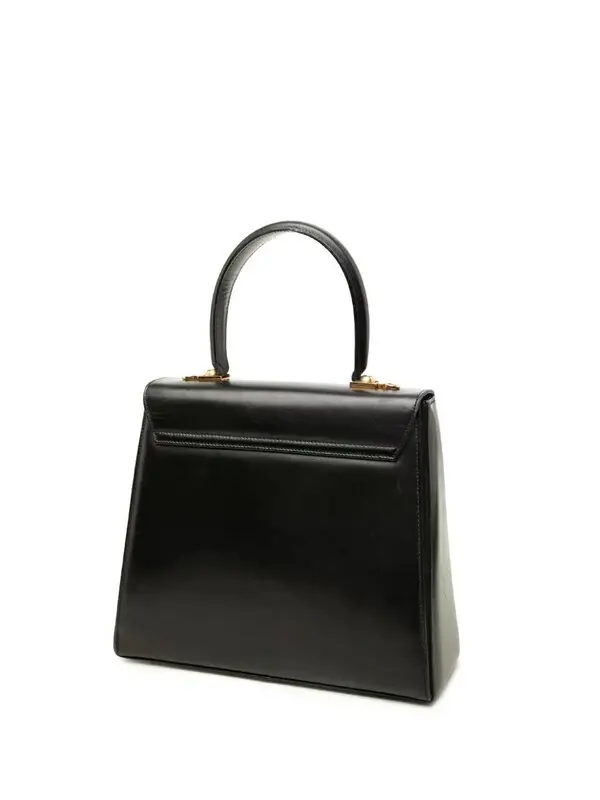 FERRAGAMO 2000-2026 Smooth Calfskin Gancini Iconic Top Handle Bag Satchel