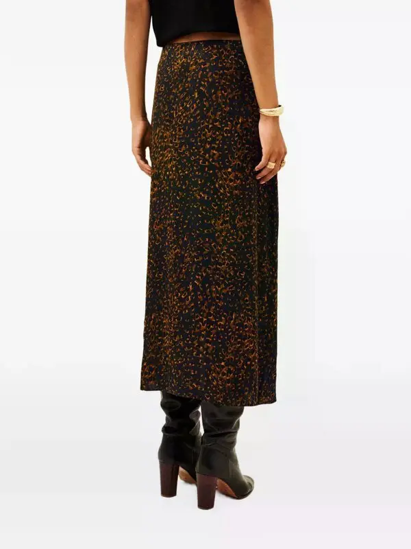 Ba&sh Hoema Leopard-print Midi Skirt