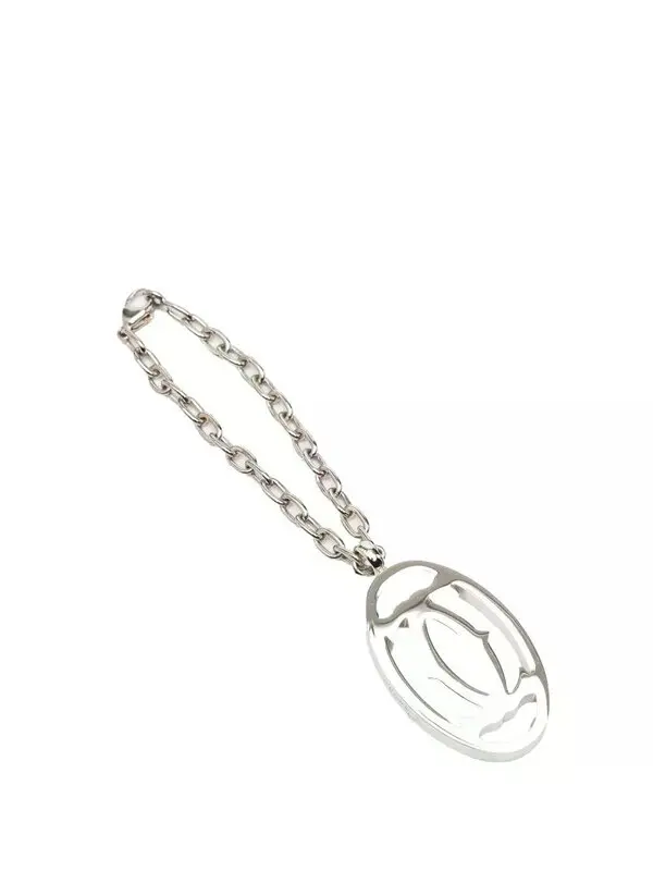 Cartier 2000-2026 Brass Logo Bag Charm And Key Chain - Silver