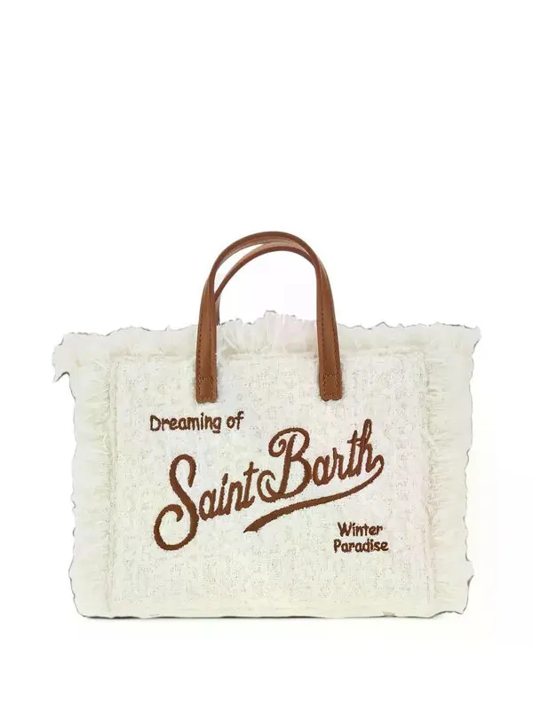 MC2 SAINT BARTH Vanity Frayed Tweed Tote Bag