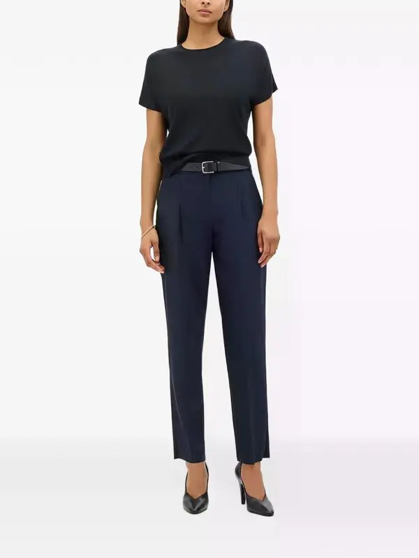Another Tomorrow Short-sleeve Wool Top