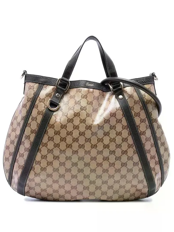 Gucci 2016-2026 Gg Crystal Abbey D Ring Convertible Tote Satchel - Neutrals