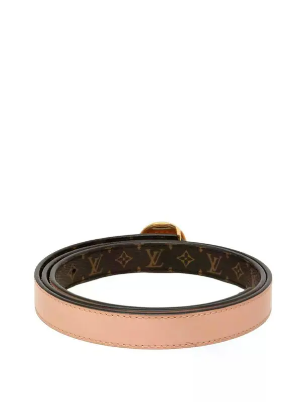 LOUIS VUITTON 2018 Monogram And Leather Circle Reversible Belt