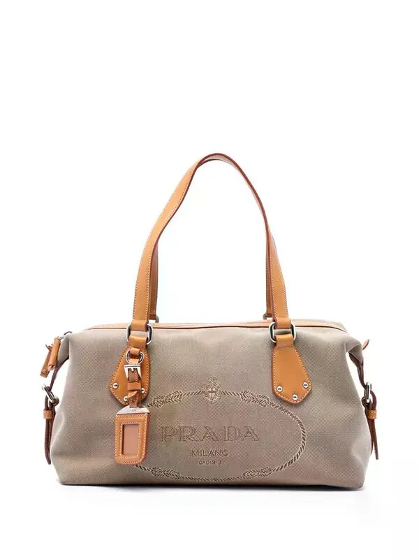 Prada 2010-2026 Canvas Canapa Logo Shoulder Bag