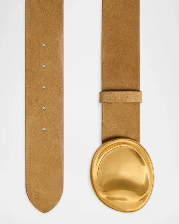 Khaite Keefe Suede Belt
