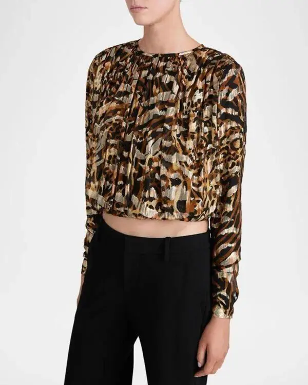 FRAME The Pleated Bubble Blouse