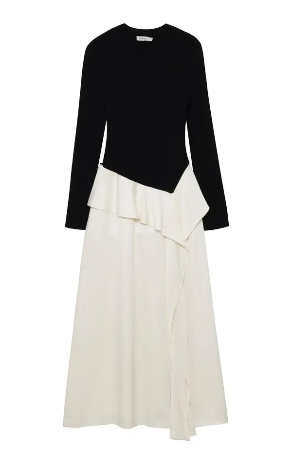 Simkhai Ornella Knit Satin Midi Dress - Multi