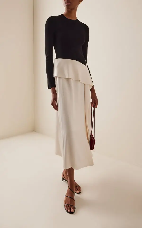 Simkhai Ornella Knit Satin Midi Dress
