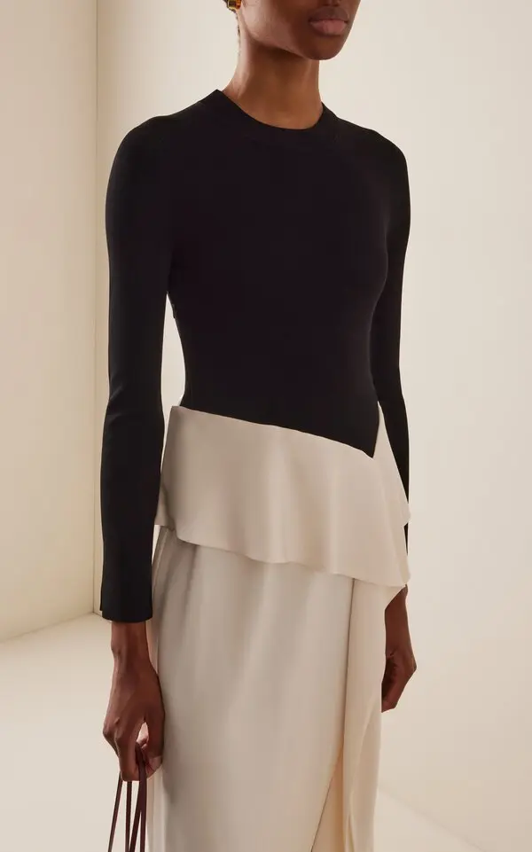 Simkhai Ornella Knit Satin Midi Dress