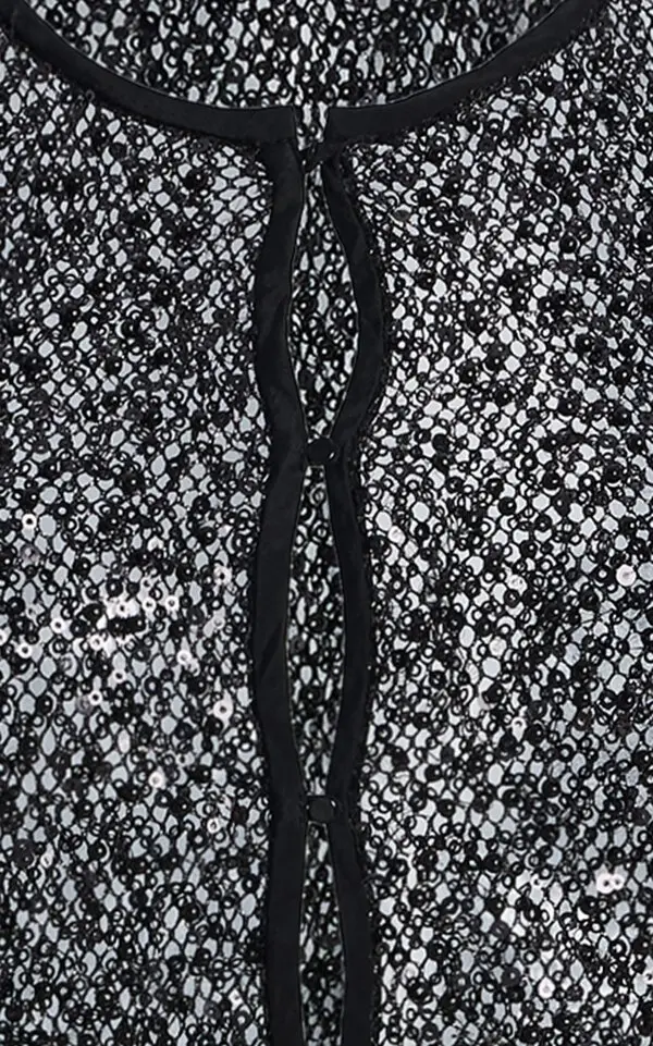 SIR. Cassia Sequined Mesh Top