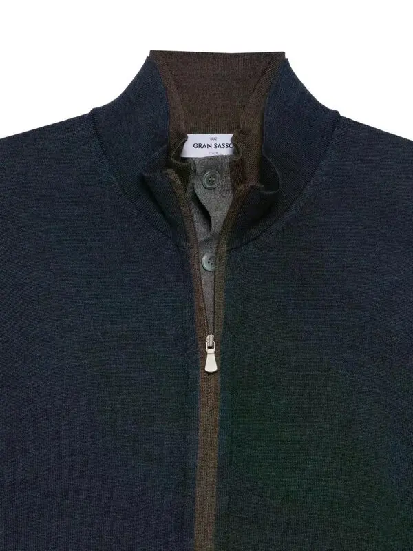 GRAN SASSO Zip-up Panelled Sweater