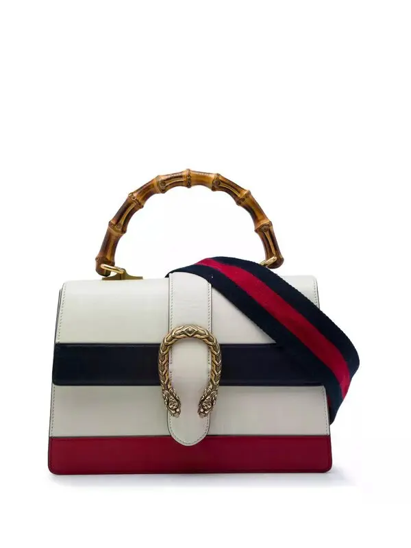 Gucci 2016-2026 Medium Calfskin Bamboo Dionysus Web Satchel - Multicolour