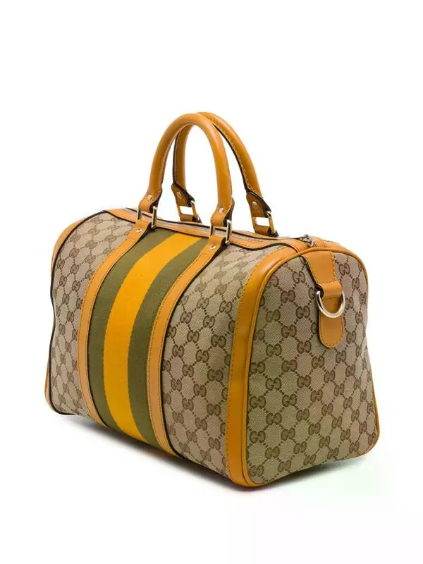 Gucci 2016-2026 Medium Gg Canvas Web Joy Boston Bag Satchel