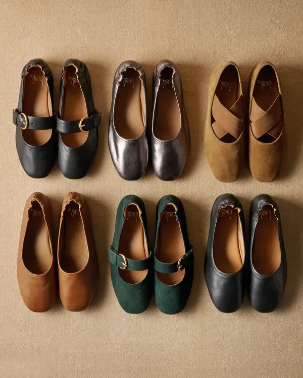 Beek Swan Leather Ballet Shoe