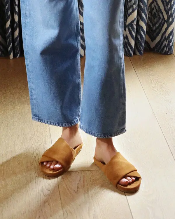 Beek Kea Suede Slide Sandal - Tan