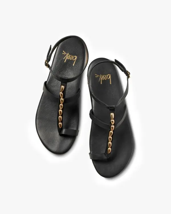 Beek Goldenbird Beaded Leather Sandal