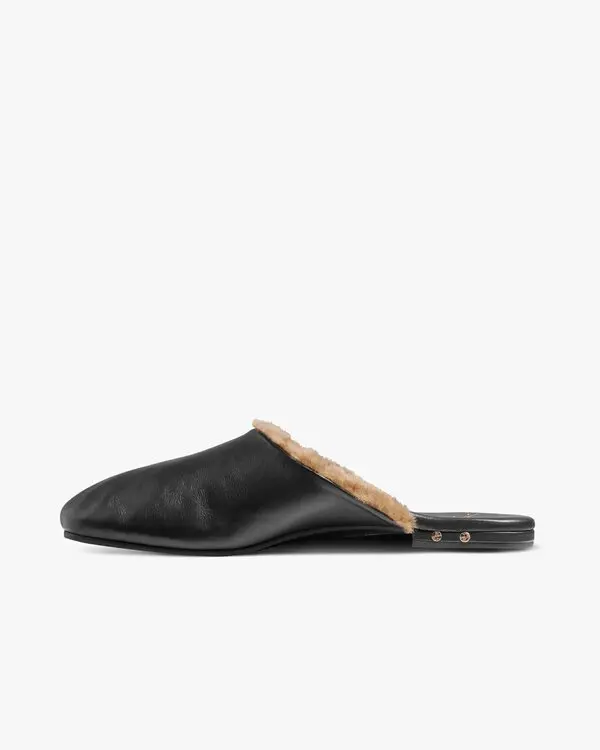 Beek Blackbird Shearling Leather Mule