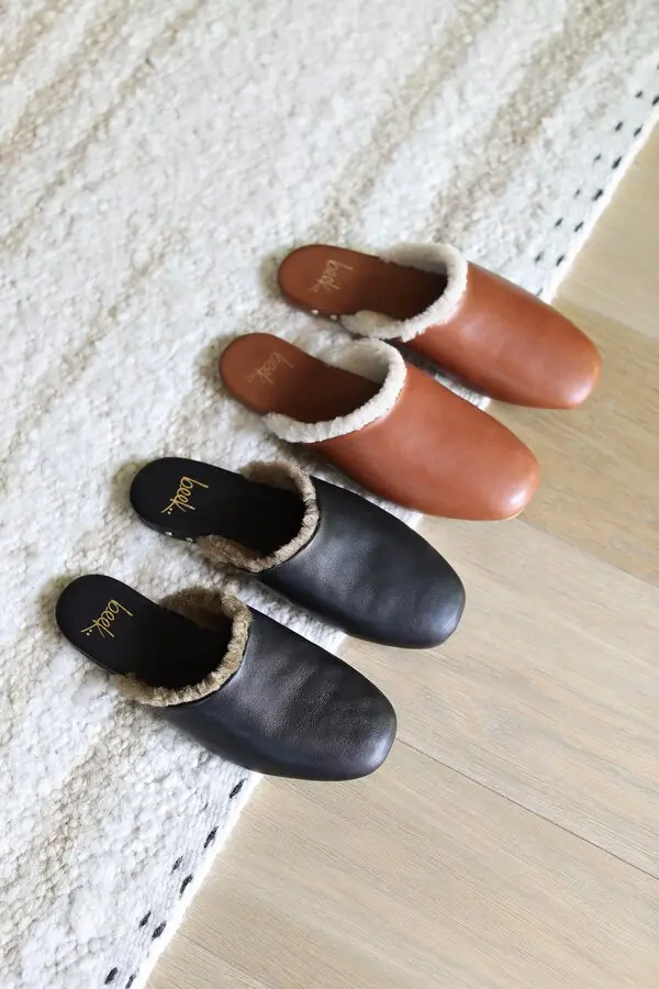 Beek Blackbird Shearling Leather Mule