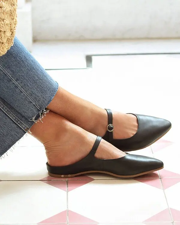 Beek Swallow Leather Ballet Mule