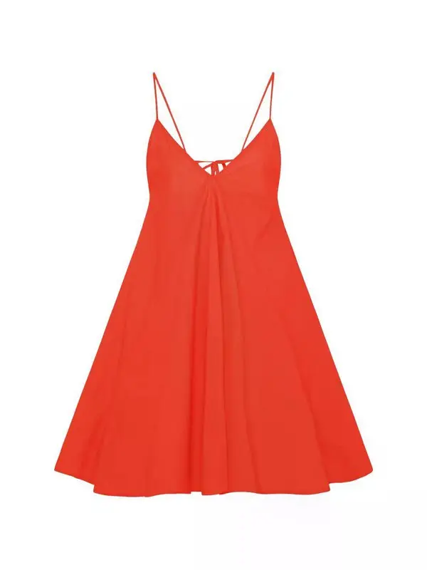 Another Tomorrow Sun Spaghetti-strap A-line Mini Dress - Red