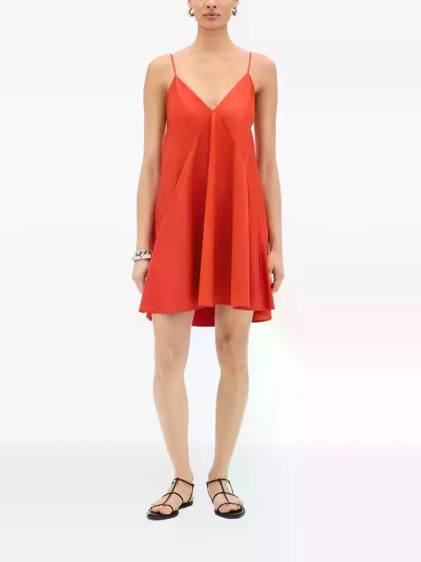 Another Tomorrow Sun Spaghetti-strap A-line Mini Dress