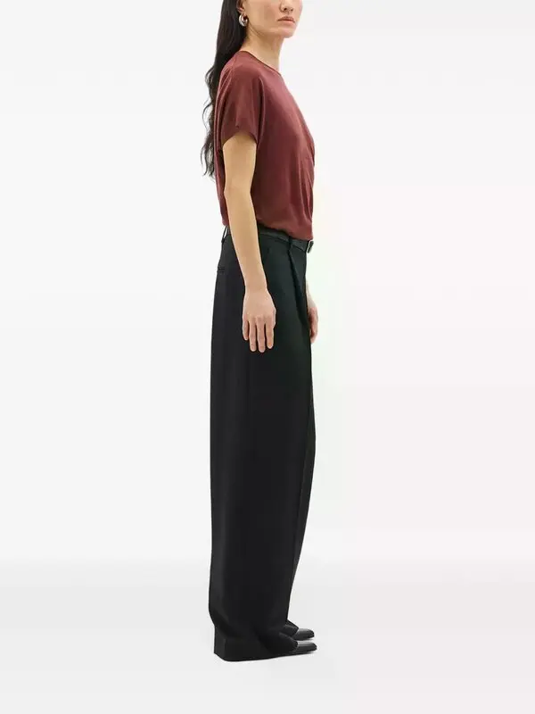 Another Tomorrow Short-sleeve Knit Top