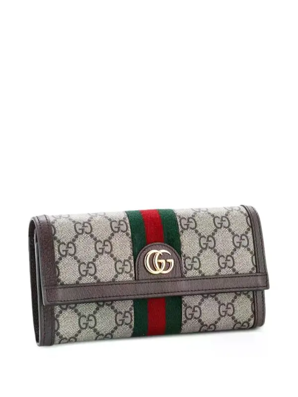 Gucci Ophidia Continental Wallet Gg Coated Canvas Small Wallets
